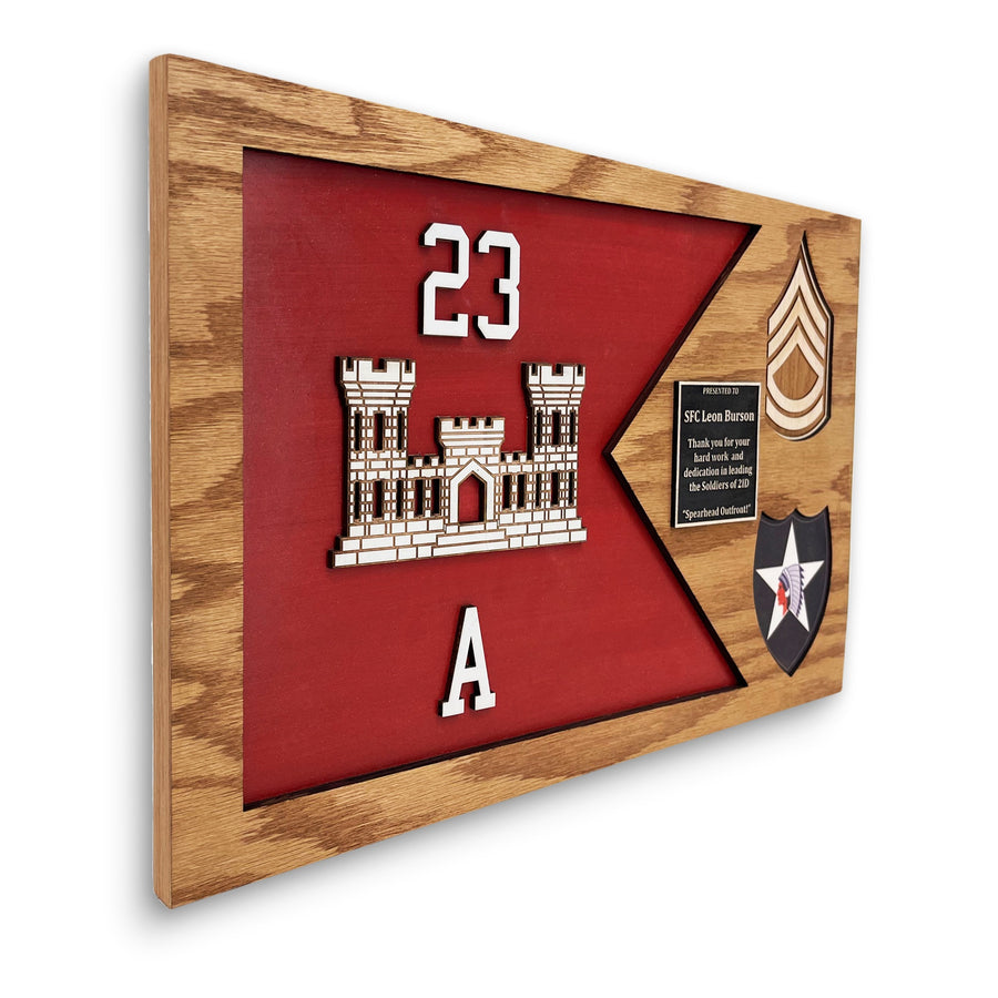 Handcrafted Army Guidon PCS Plaque – PCSgifts.com